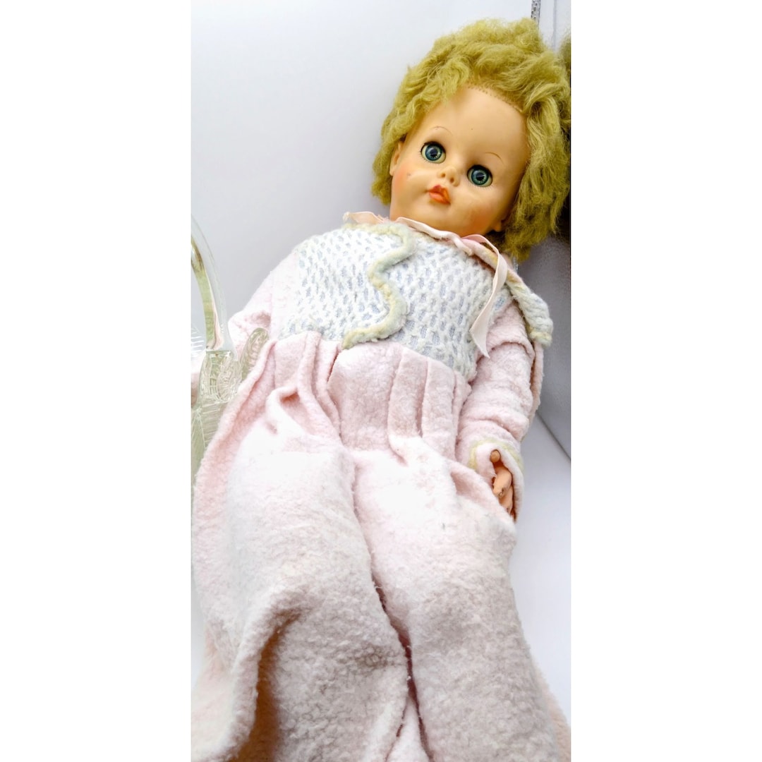 Vintage Magic Skin Latex Doll, Stuffed Cryer Sleeping Eyes 26in Doll ...