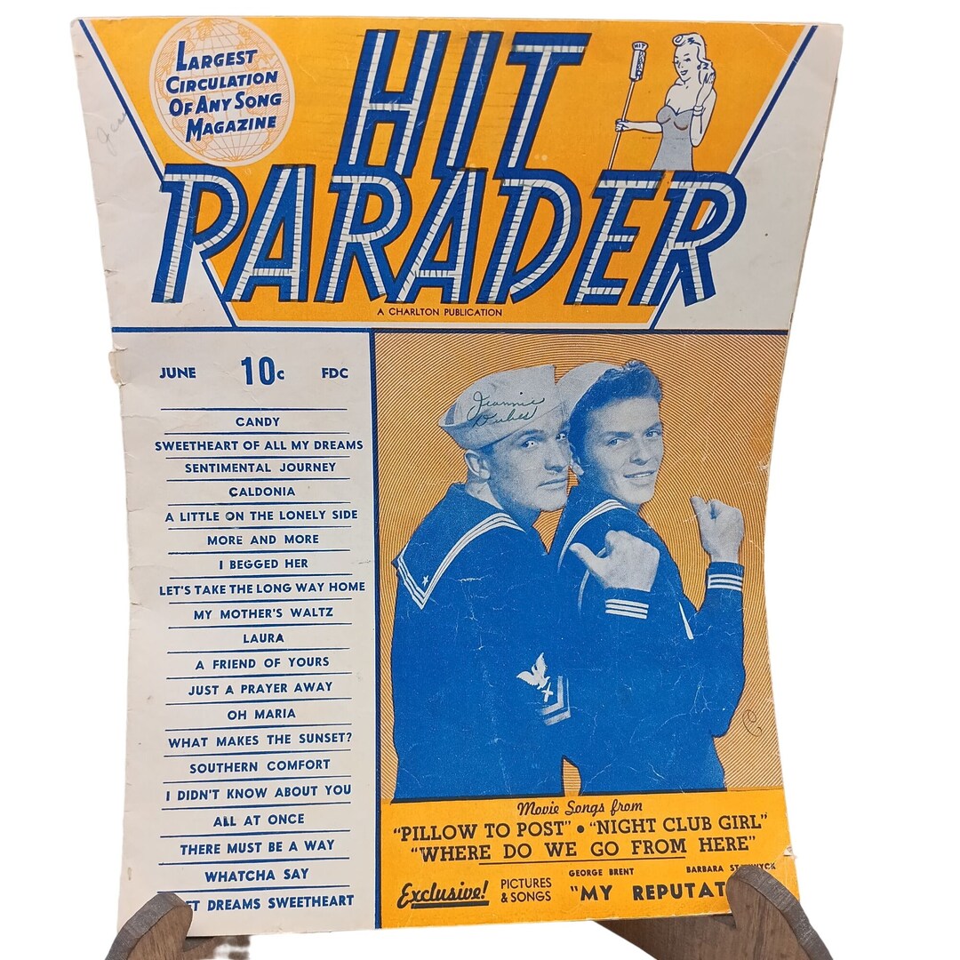 Vintage Hit Parader Music Magazine, June 1945 Top Tunes Movie Songs - Etsy