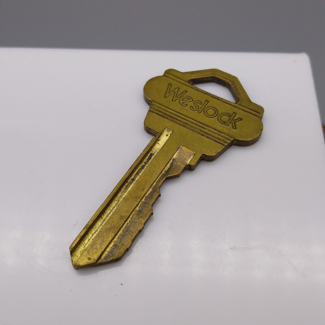 Vintage Weslock Key Brass - Etsy