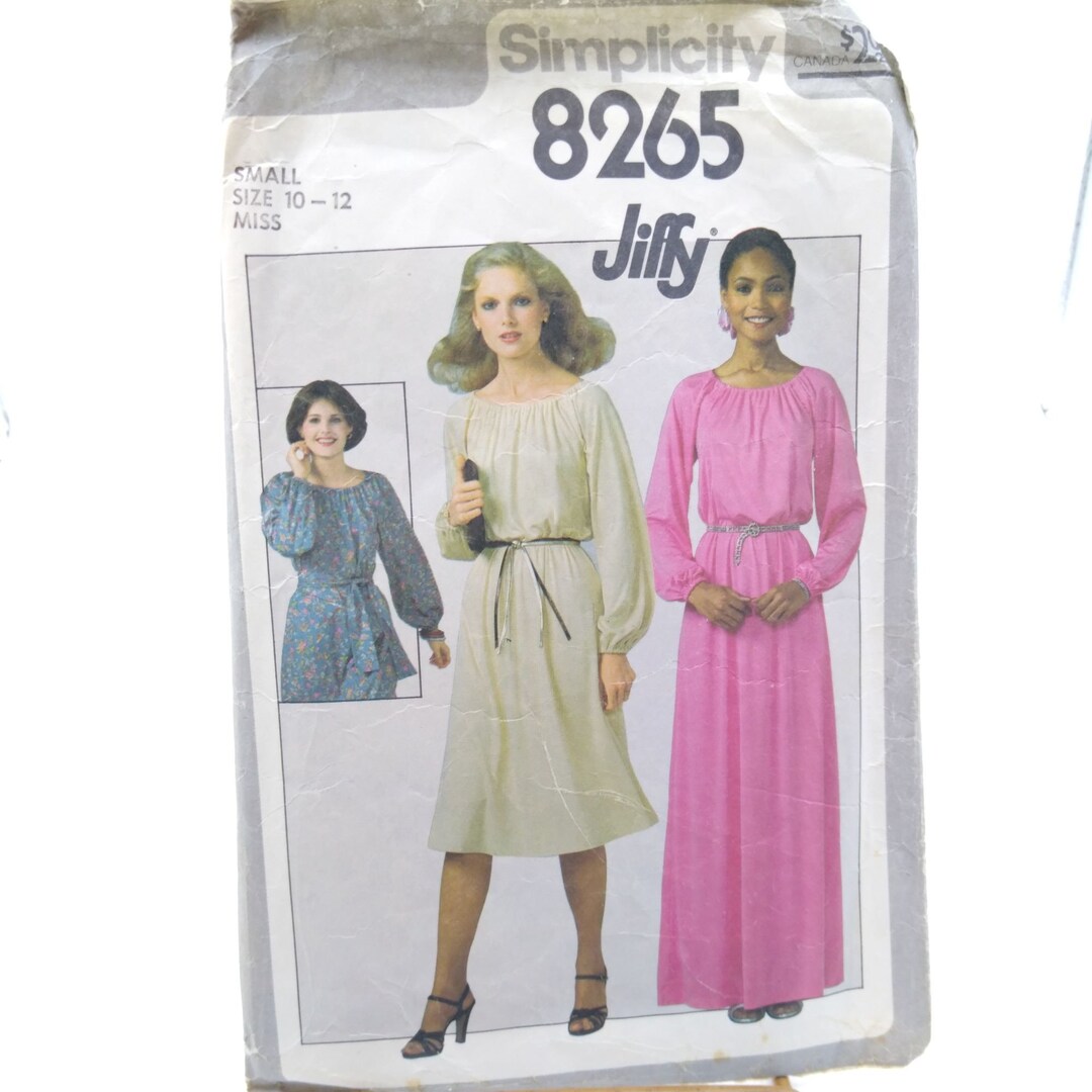 Vintage Sewing PATTERN Simplicity 8265, Jiffy Misses 1977 Pullover ...
