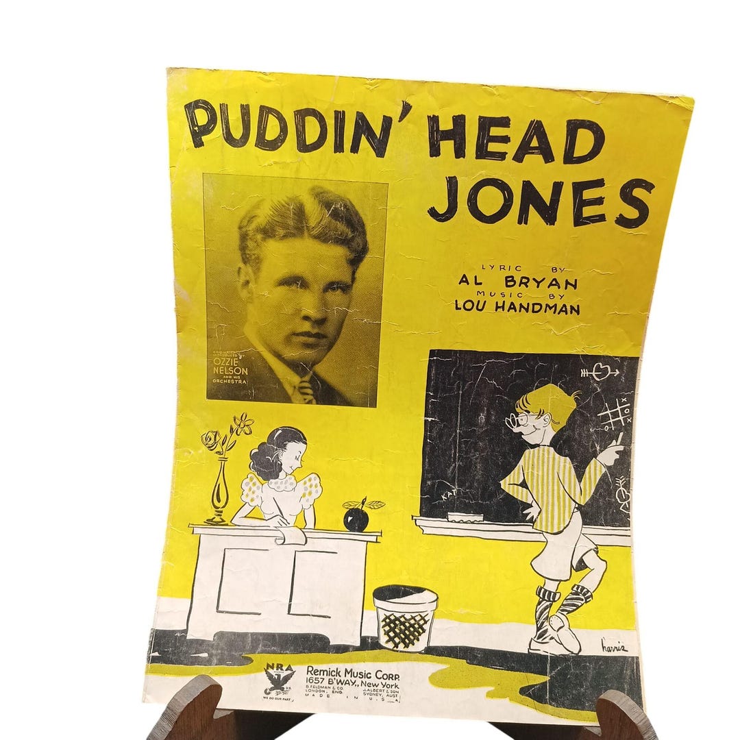 Vintage 1933 Puddin Head Jones Sheet Music by A.L. Bryan & Lou Handman ...