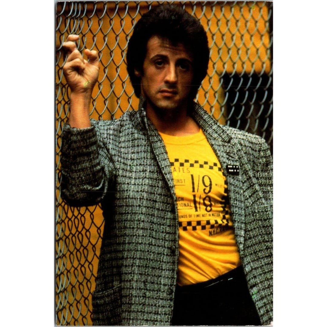 Sylvester Stallone "rhinestone" 1984 Vintage Postcard - Etsy
