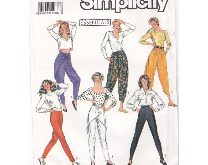 1980s Simplicity 7069 Vintage Sewing Pattern for Womens Pants and ...