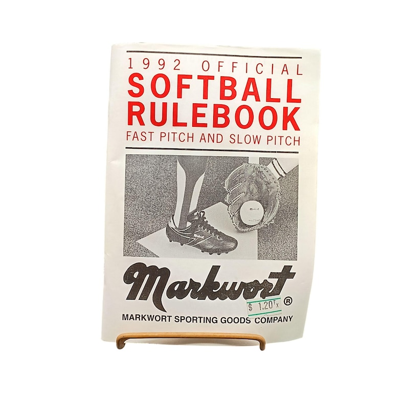 Vintage 1992 Official Softball Rulebook by Markwort Sporting Goods - Etsy