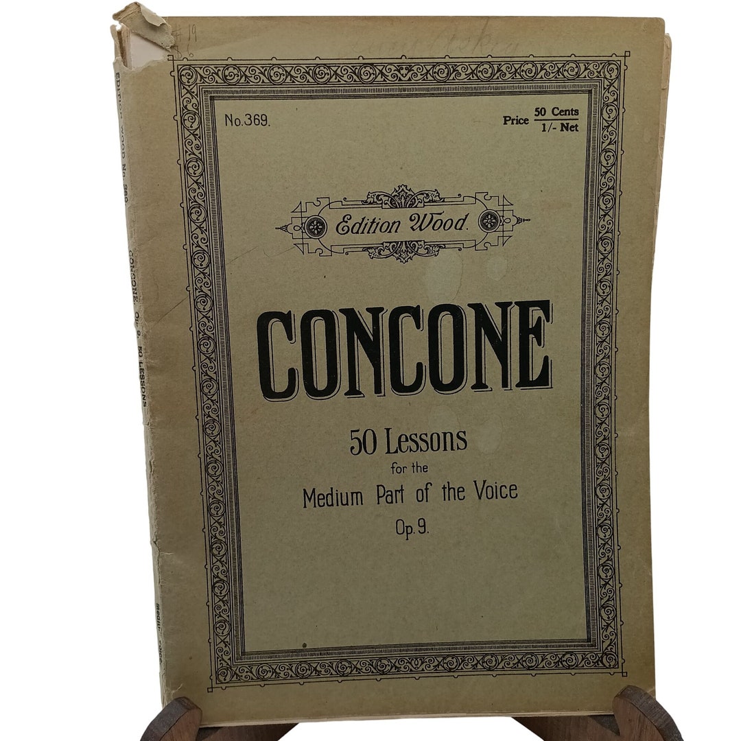 Antique Sheet Music, Concone 50 Lessons for Medium Part of Voice Op 9 ...