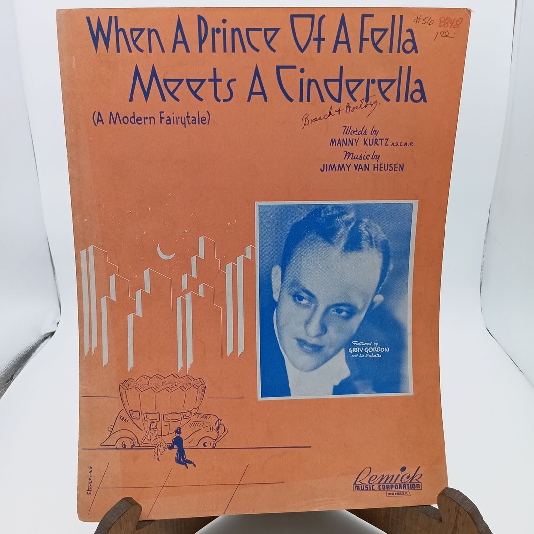 When A Prince of A Fella Meets A Cinderella Sheet Music 1933 Remick ...