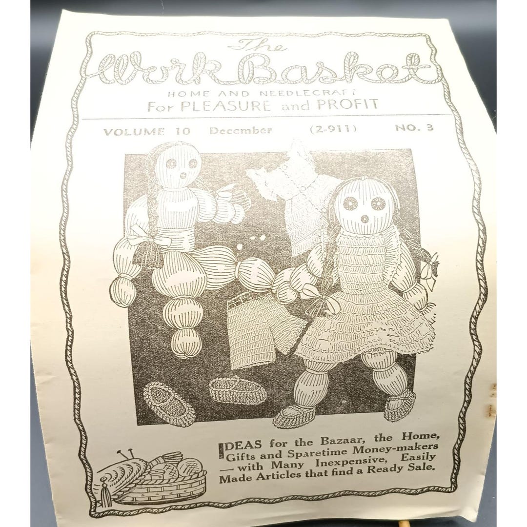 Vintage December the Workbasket Magazine Home & Needlecraft Vol 10 No 3 ...