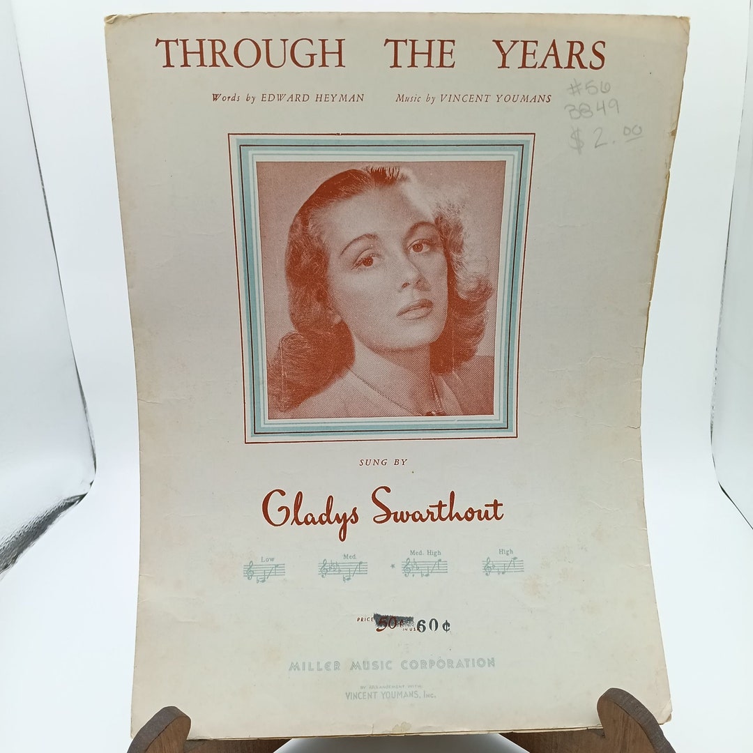 Vintage Sheet Music, Through the Years by Edward Heyman and Vincent ...