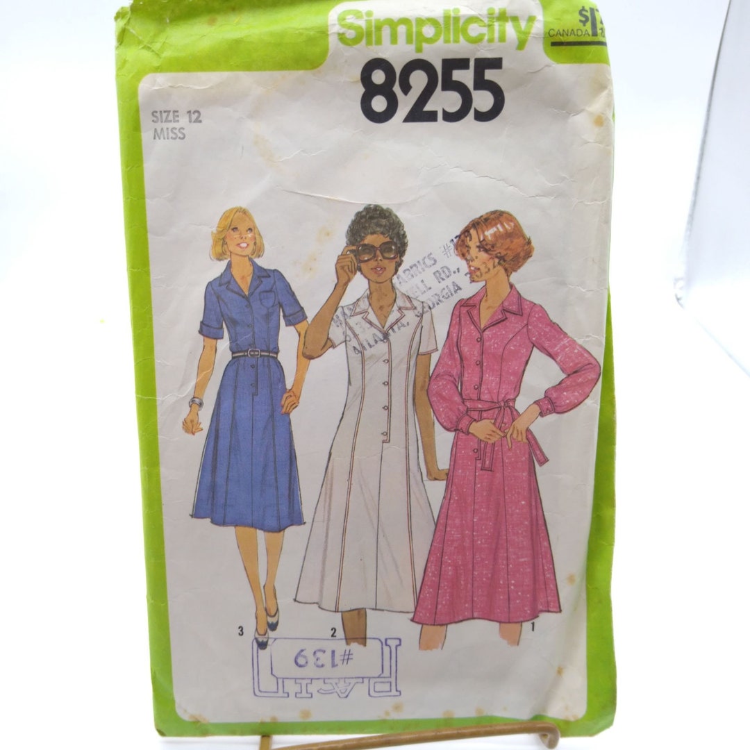 Vintage Sewing PATTERN Simplicity 8255, Misses Look Slimmer 1977 ...