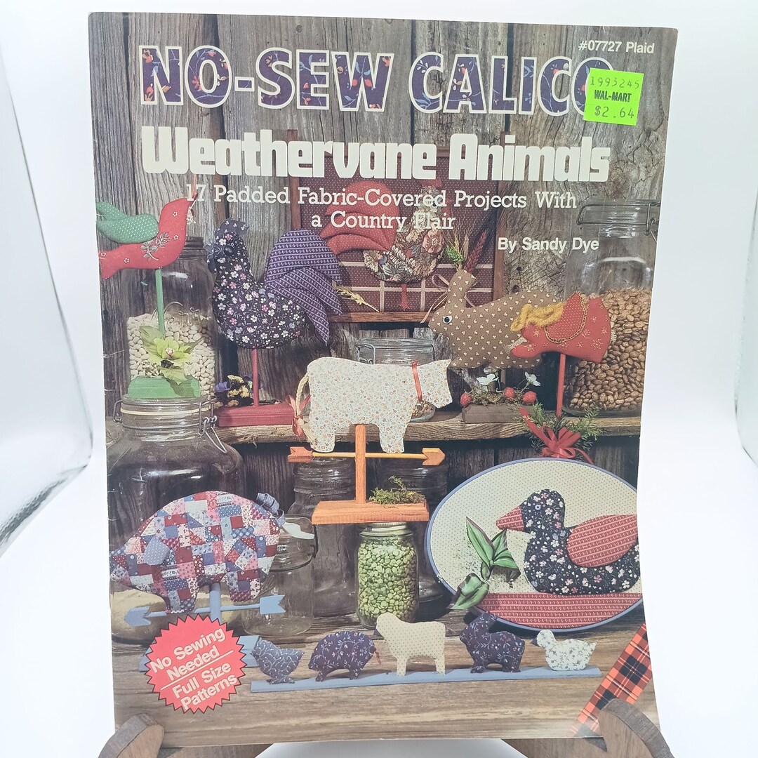 Vintage Craft Patterns, No Sew Calico Weathervane Animals 17727 by ...