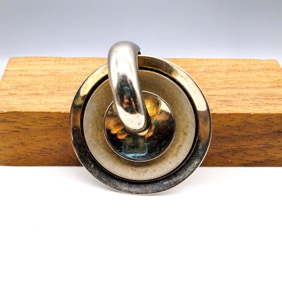 Vintage Graduated Concentric Circles Brooch, Gold Ton… - Gem