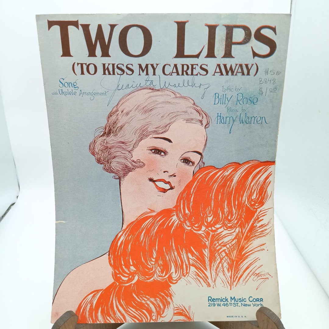 Vintage 1931 Sheet Music "two Lips" by Billy Rose & Harry Warren - Etsy
