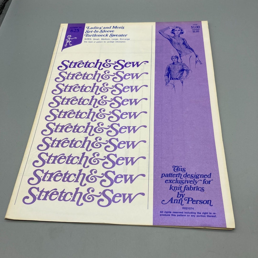UNCUT Vintage Sewing PATTERN Stretch and Sew 625 by Ann Person, Ladies ...