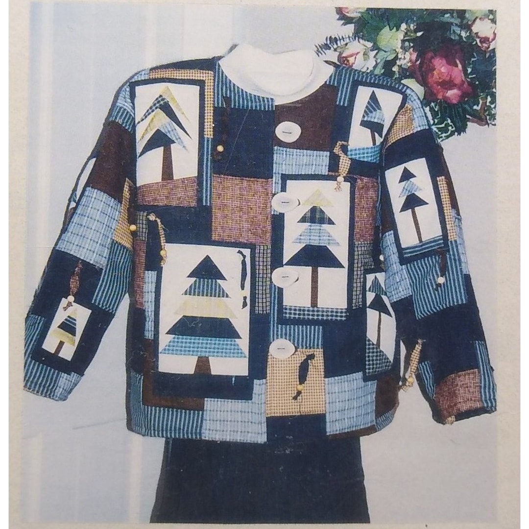 UNCUT Vintage Quilt Sewing Patterns, Tree Mendous Jacket by Eileens ...
