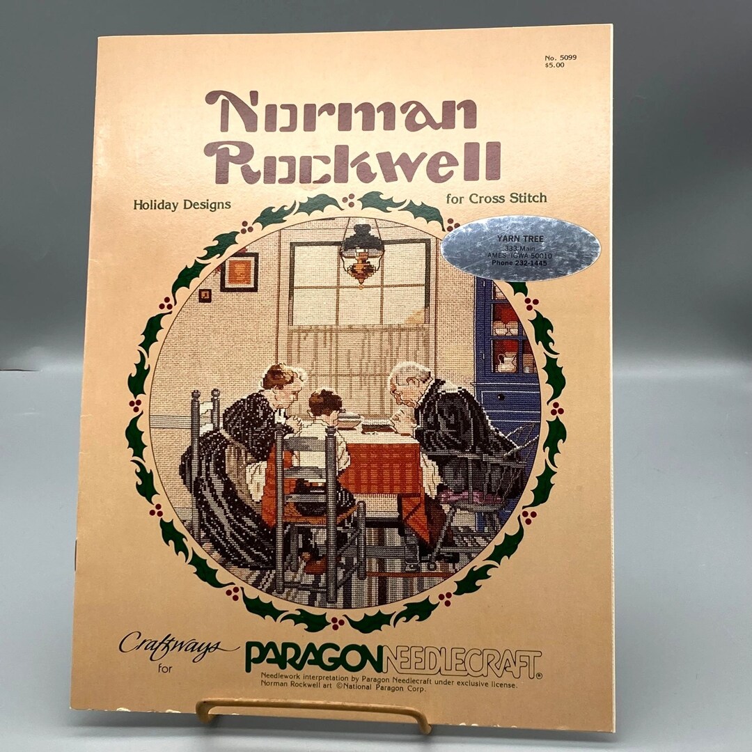 Vintage Cross Stitch Patterns, Norman Rockwell Holiday Designs, 1984 ...