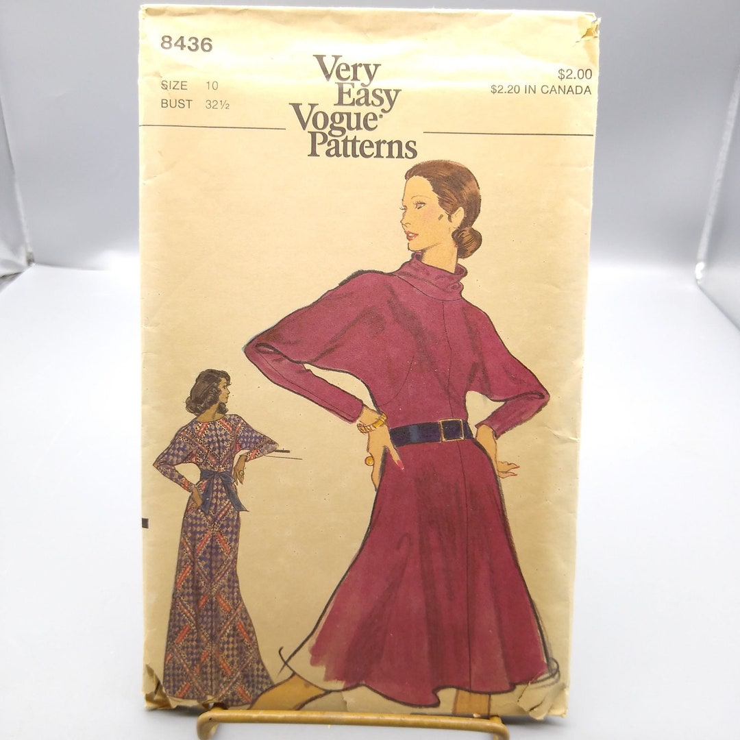 UNCUT Vintage Sewing PATTERN Very Easy Very Vogue 8436, Misses 1972 ...