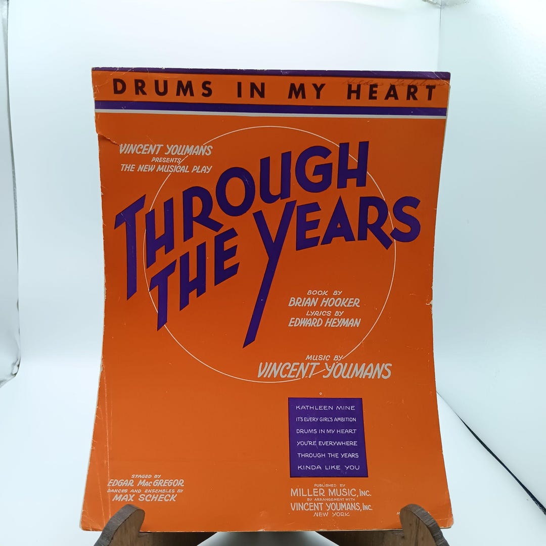 Through the Years Sheet Music by Vincent Youmans 1932 Vintage Musical ...