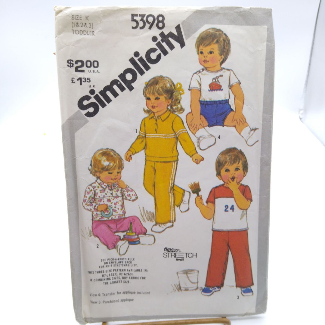 Vintage Sewing PATTERN Simplicity 5398, Time Saver Stretch Knit 1981 ...
