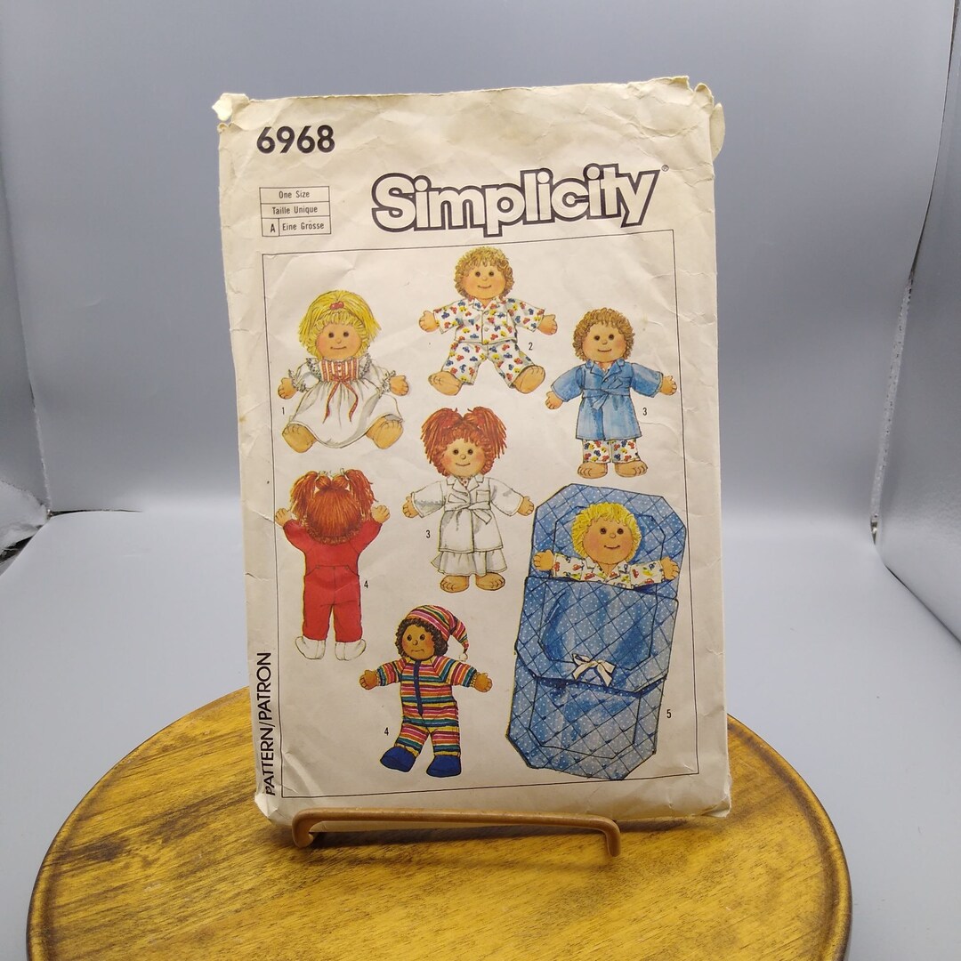 Vintage Craft Sewing PATTERN Simplicity 6968, 1985 Clothes for 16in ...