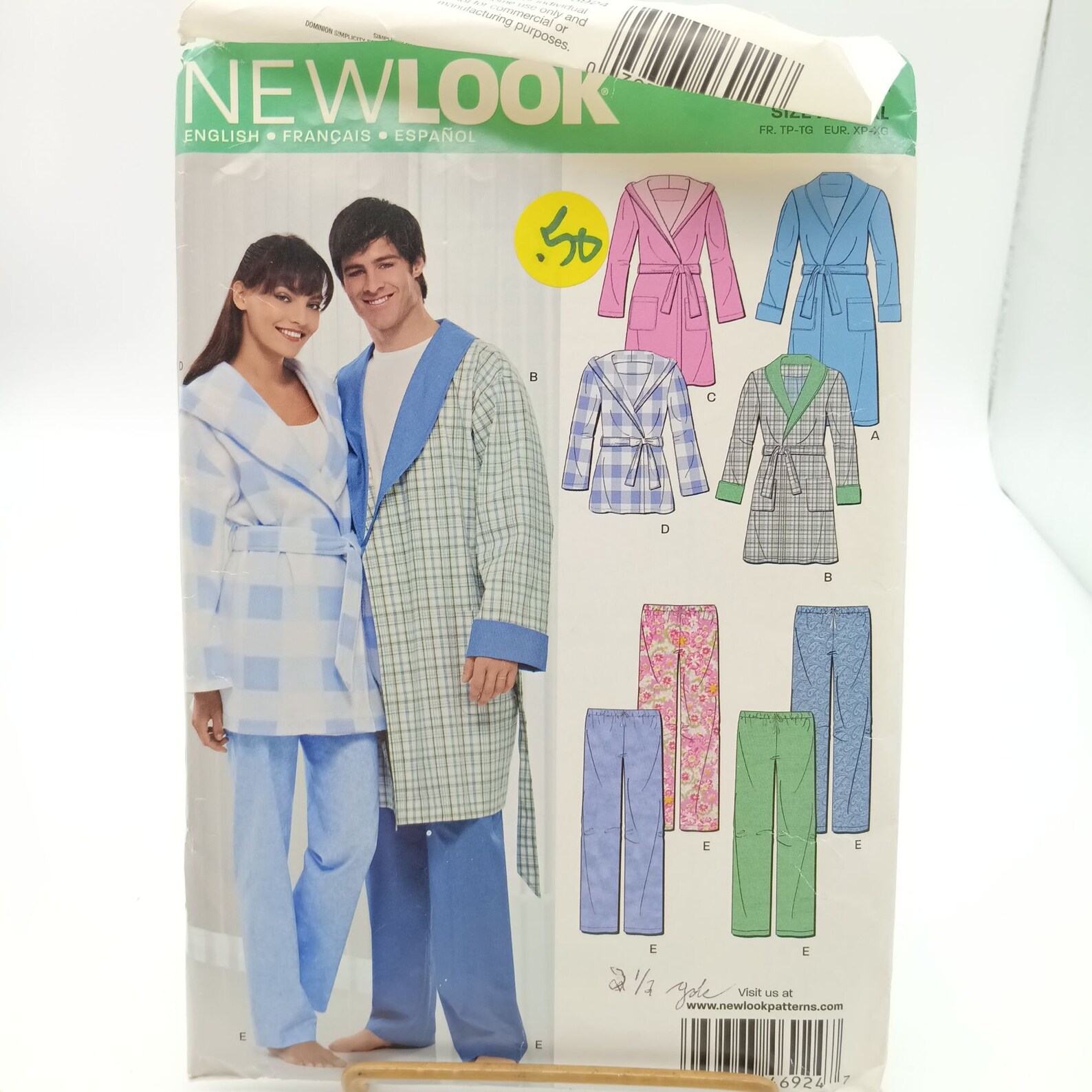 New Look Unisex Pajamas & Robe Sewing Pattern 6324 Sizes XS-XL 2009 - Etsy