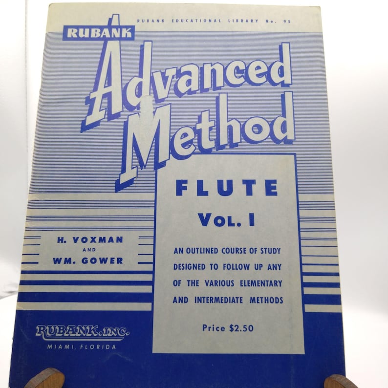 Vintage Sheet Music Rubank Advanced Method for Flute Vol 1, No 95 1939 ...