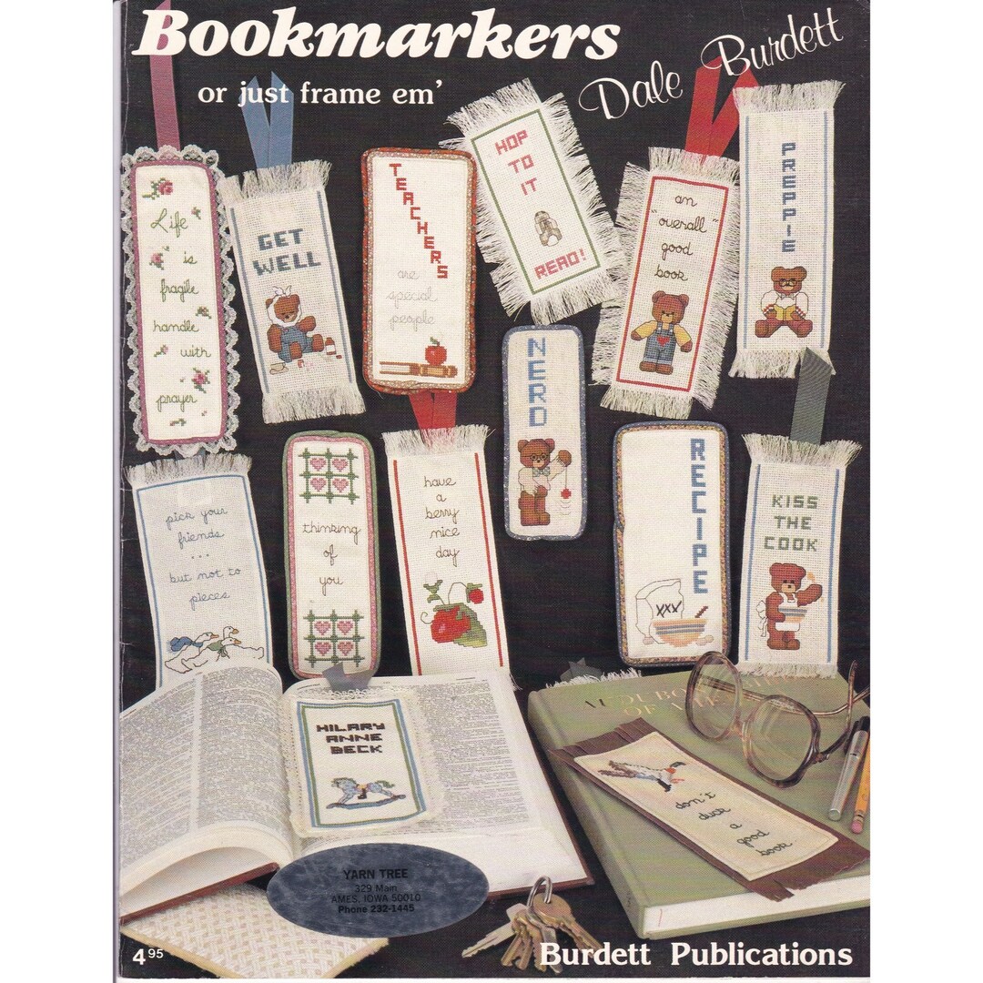 Vintage Cross Stitch Patterns, Bookmarkers or Just Frame Em by Dale ...