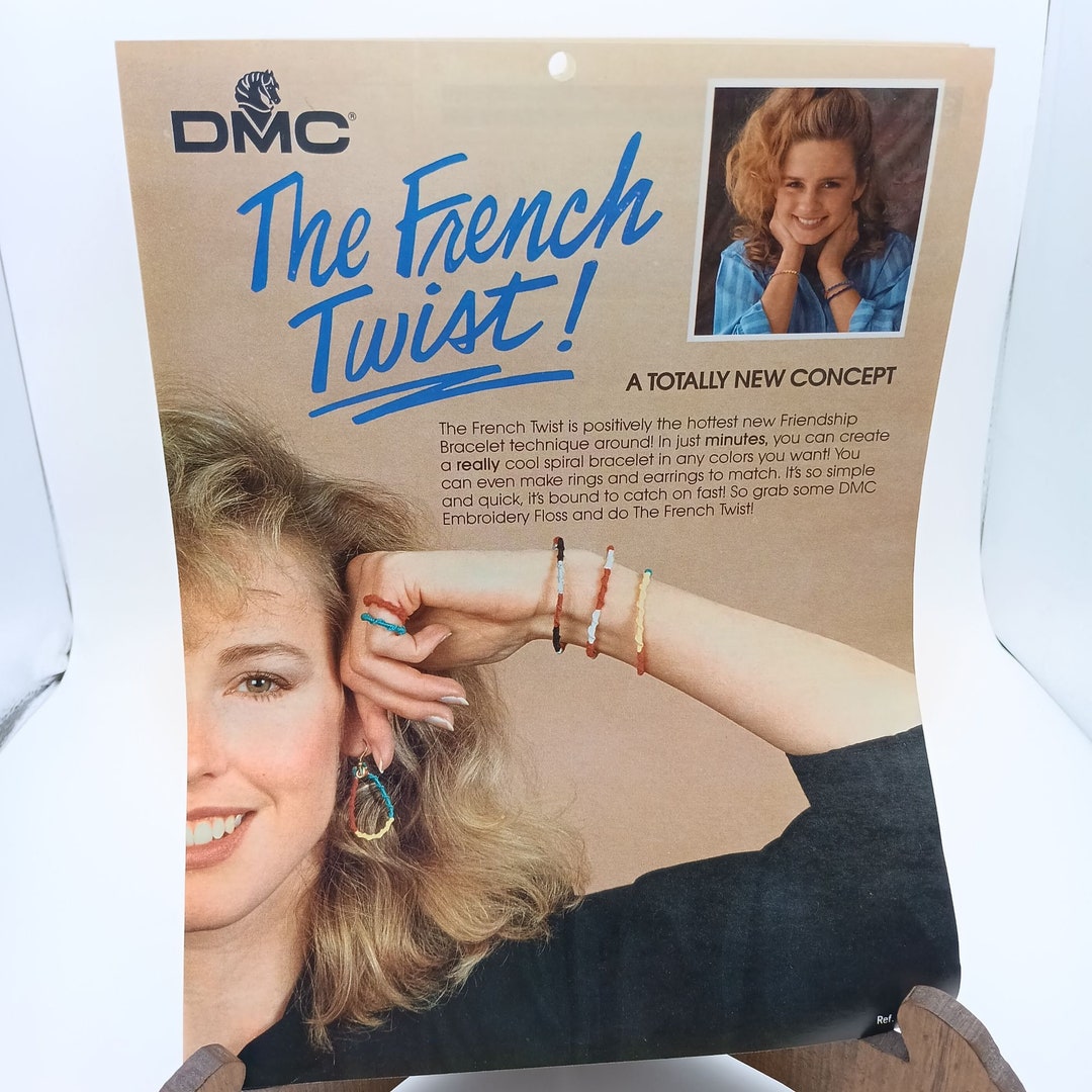 Vintage DMC Craft Pattern, French Twist Friendship Bracelets Express ...