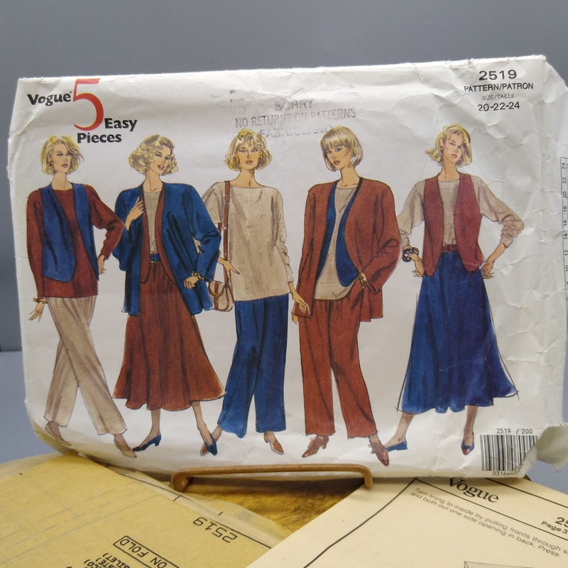 Vogue Vest Patterns - Etsy