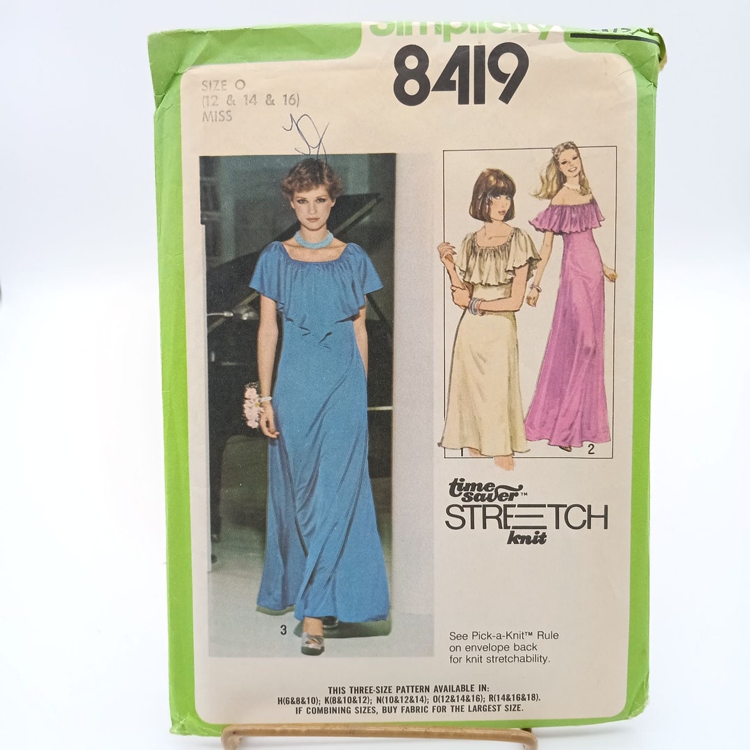 UNCUT Vintage Sewing PATTERN Simplicity 8519, Time Saver Stretch Knit ...