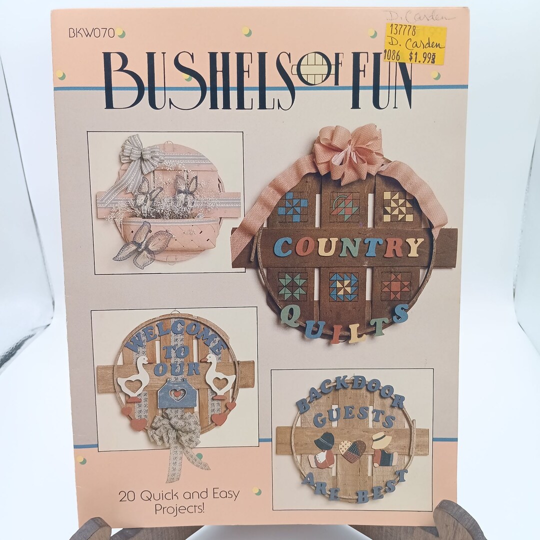 Vintage Wood Basket Craft Patterns, Bushels of Fun BKW070, 20 Quick and ...