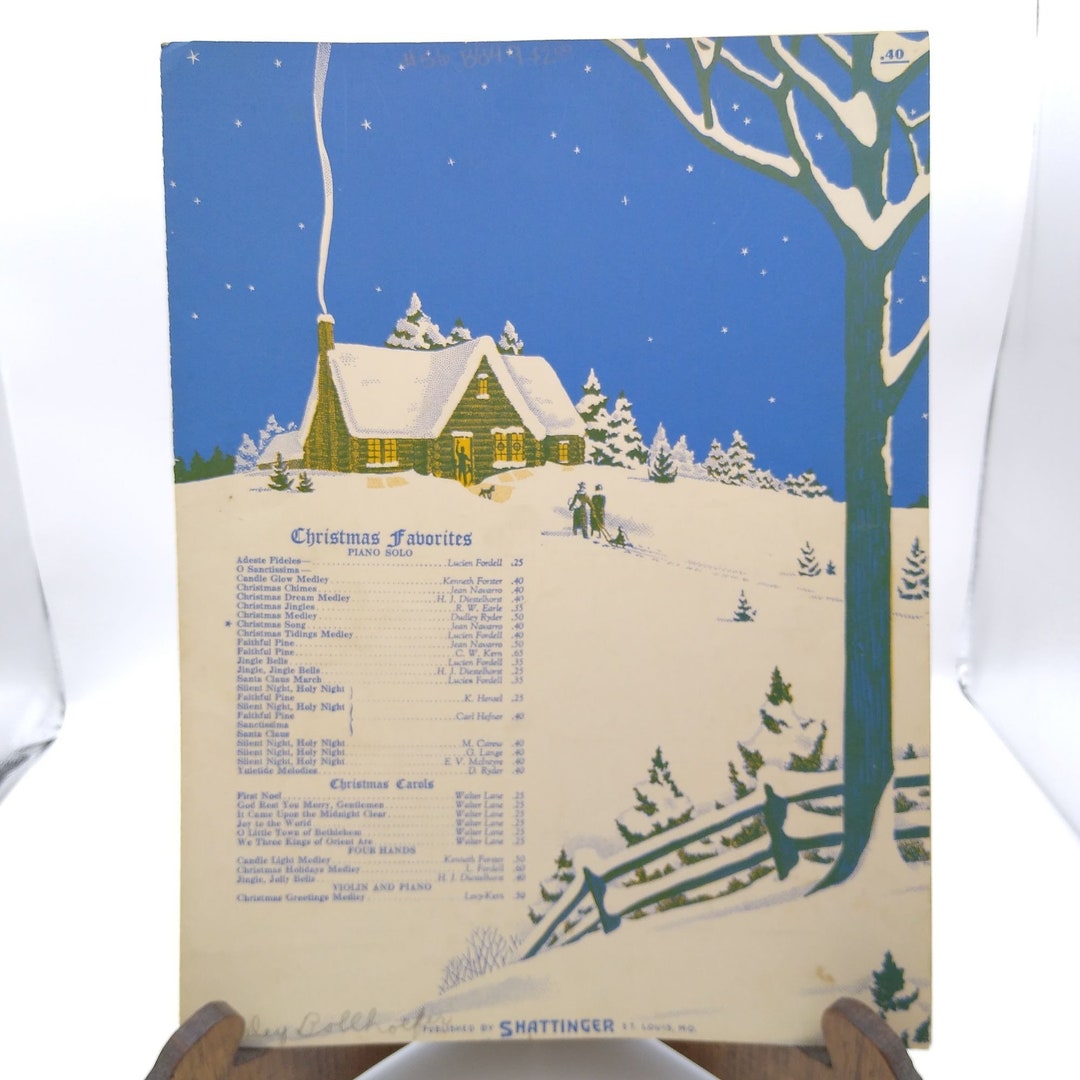 Vintage Sheet Music Christmas Song by Jean Navarro, Shattinger 1926 ...