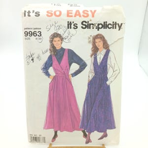 Simplicity 9963 Vintage Sewing Pattern Misses Dress Size 8-20 ...