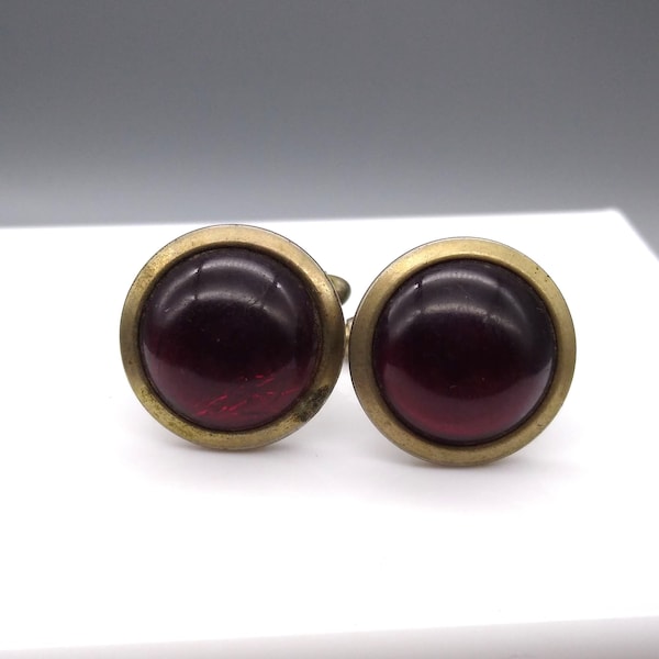 Ruby Cufflinks Vintage - Etsy