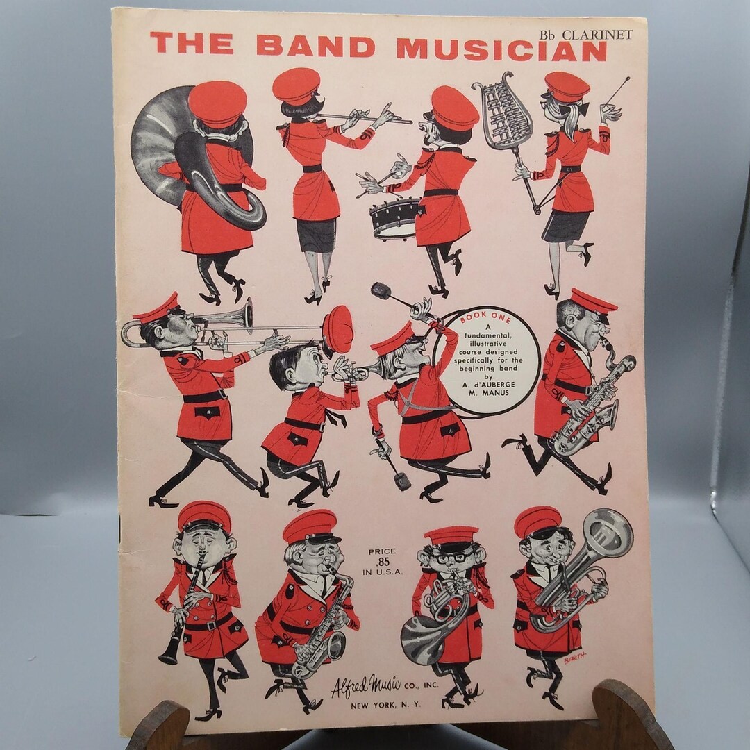 Vintage Sheet Music, the Band Musician Bflat Clarinet Book One by D ...