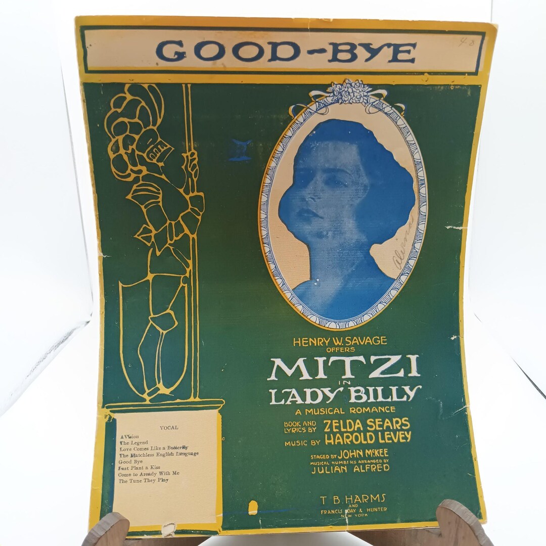Vintage 1910s Mitzi Lady Billy Sheet Music Book - Etsy