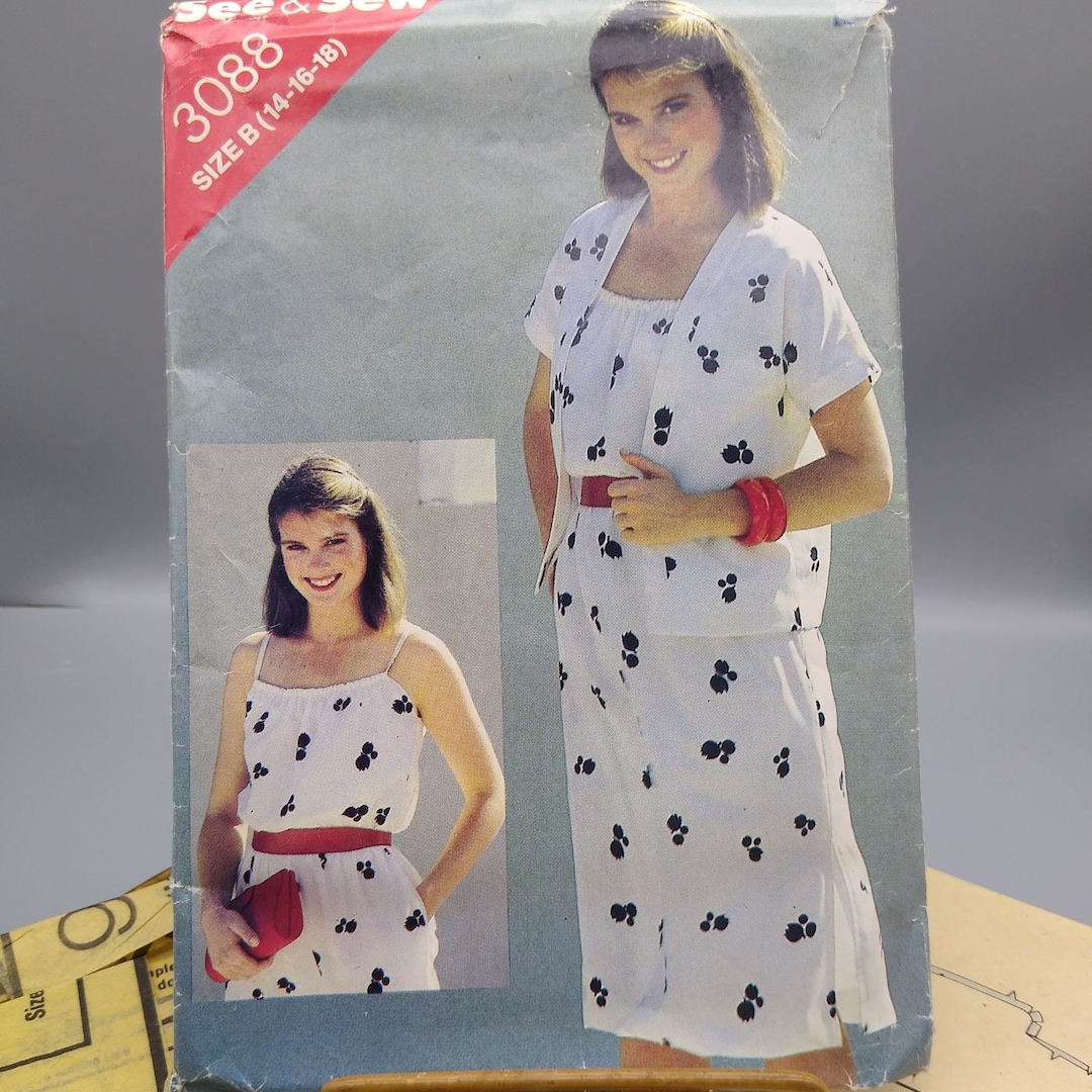 Vintage Sewing PATTERN See and Sew 3088, Butterick 1980s Misses Jacket ...