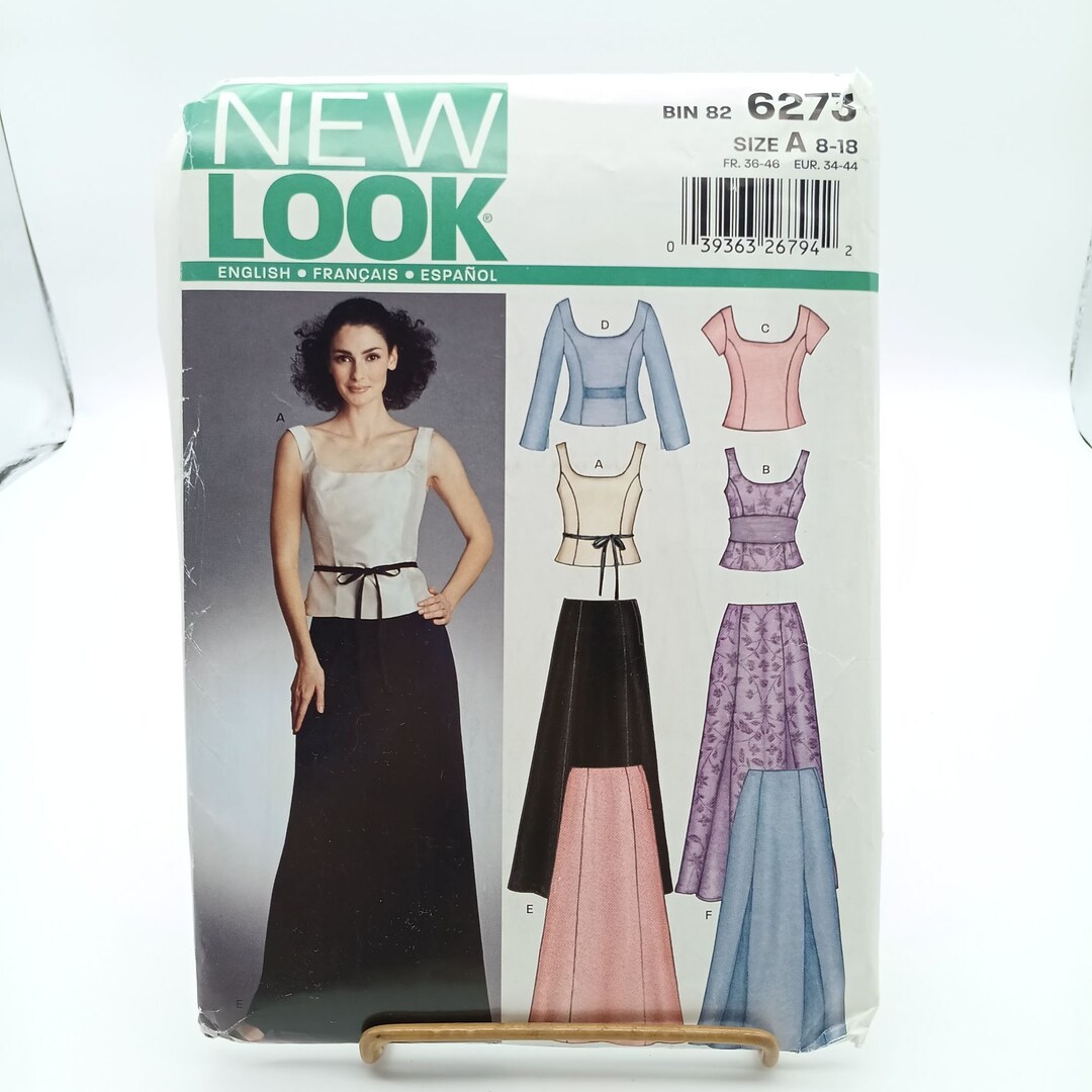 Vintage Sewing PATTERN New Look 6273, Misses 2003 Skirt and Top Evening ...