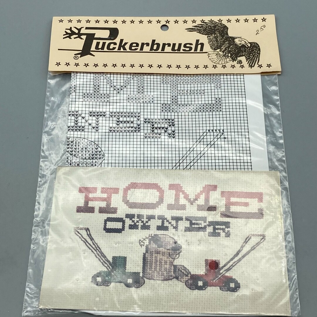 Vintage Cross Stitch Patterns, Puckerbrush Home Owner, New in Original ...