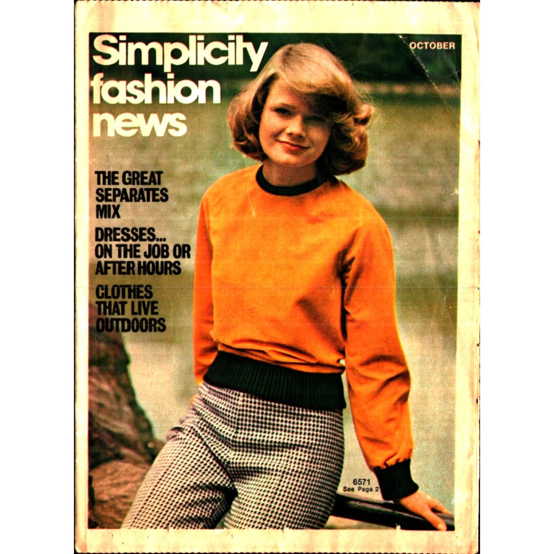 Vintage Simplicity Fashion News Booklet Insert, October 1974, Fun and ...