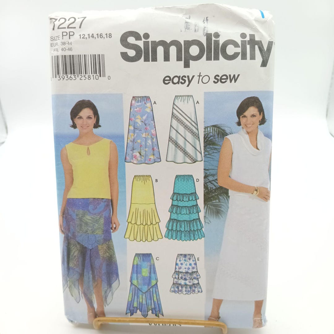 Simplicity Easy to Sew Skirt Patterns 7227 for Misses Sizes 12-18 ...