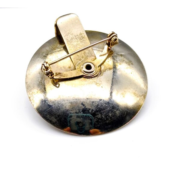 Vintage Graduated Concentric Circles Brooch, Gold Ton… - Gem