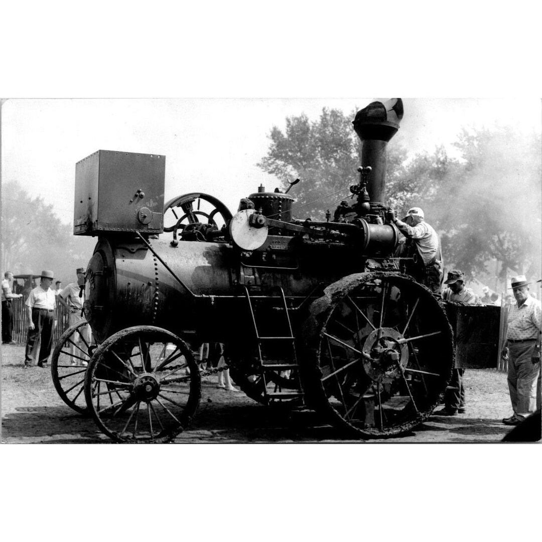 Vintage Photo Postcard Steam-powered Traction Engine Kodak Paper RPPC ...