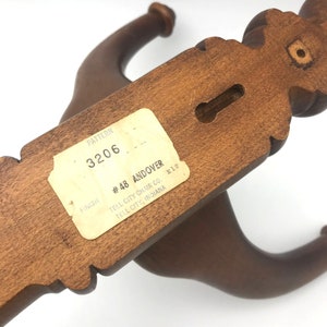 MCM Coat or Hat Rack Tell City Wood Wall Hanging, Pattern 3206 48 ...