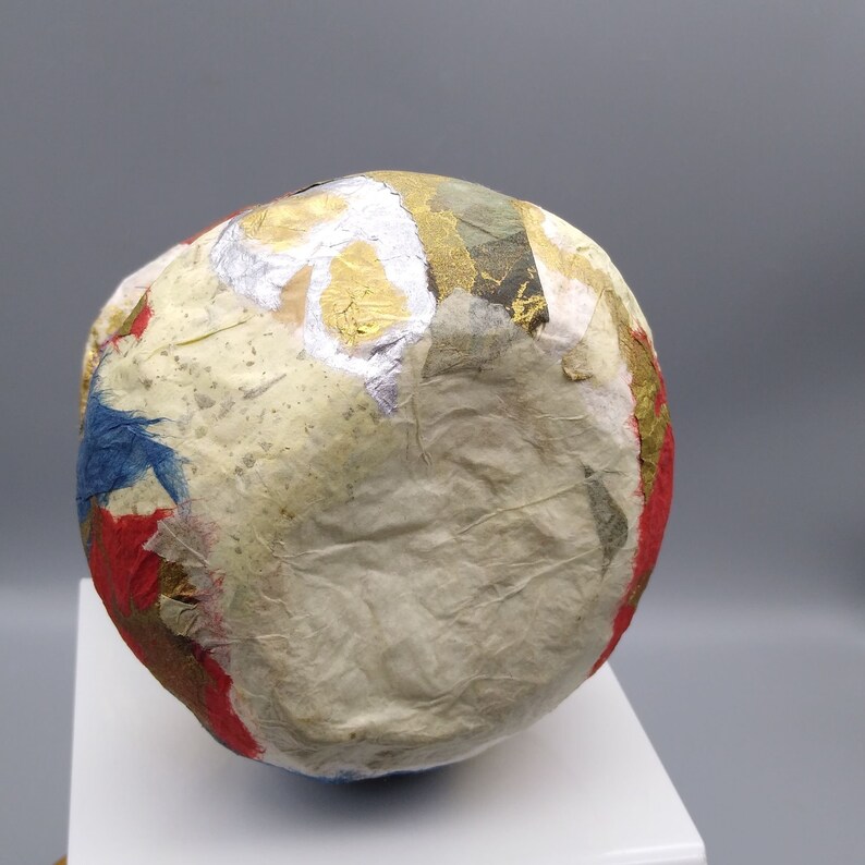 Papier Mache Tissue Paper Vase Collage Artisan Unique OOAK - Etsy