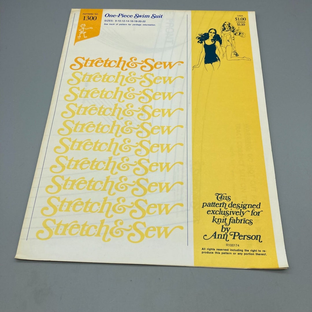 UNCUT Vintage Sewing PATTERN Stretch and Sew 1300 by Ann Person, Ladies ...