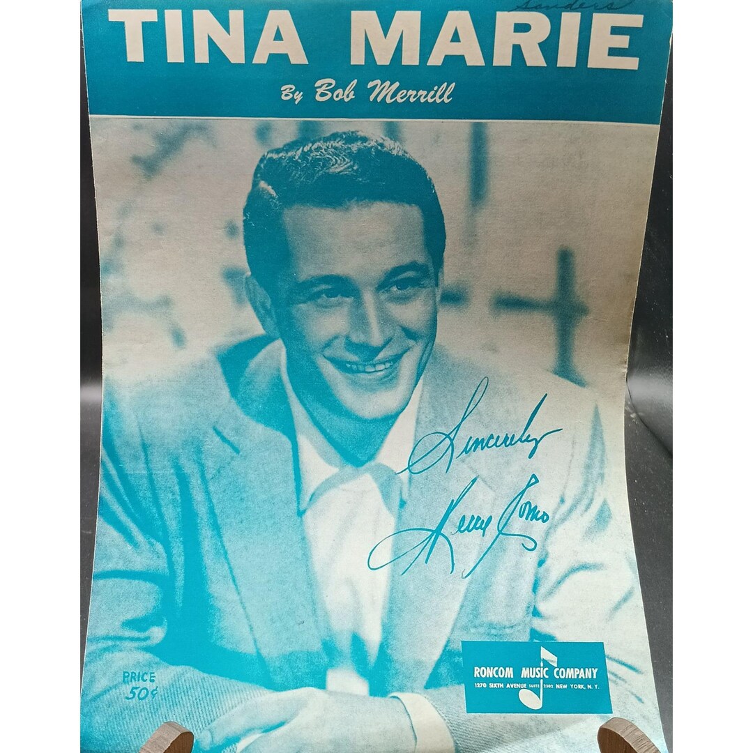 Vintage Sheet Music Collection: "tina Marie" by Bob Merrill - Etsy