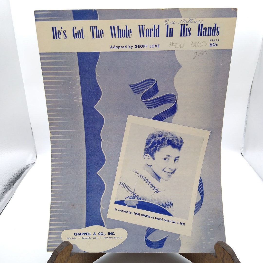 Vintage Sheet Music, He's Got the Whole World in His Hands by Geoff ...