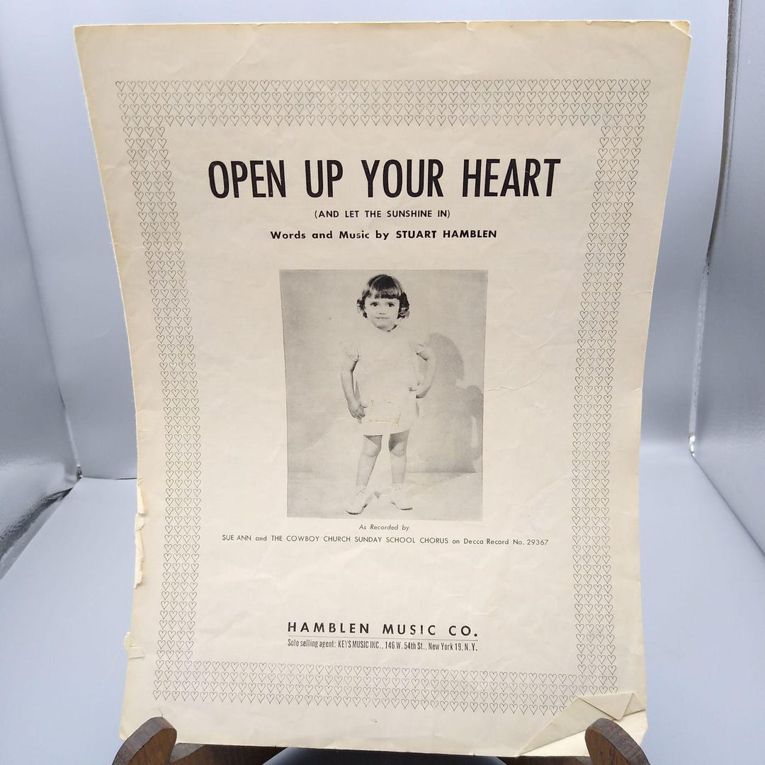 Vintage Sheet Music, Open up Your Heart and Let the Sunshine in by ...