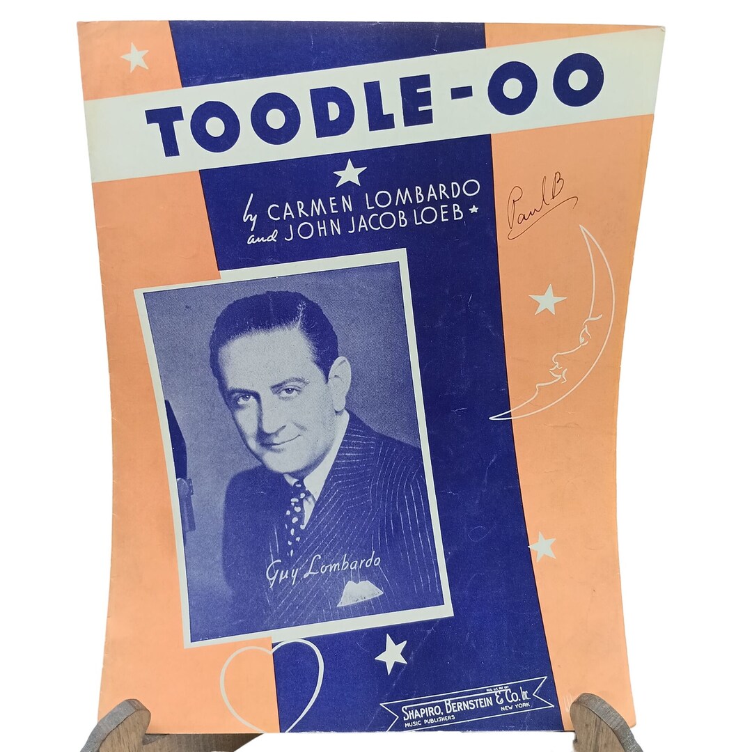 Vintage Sheet Music, Toodle Oo by Carmen Lombardo and John Jacob Loeb ...