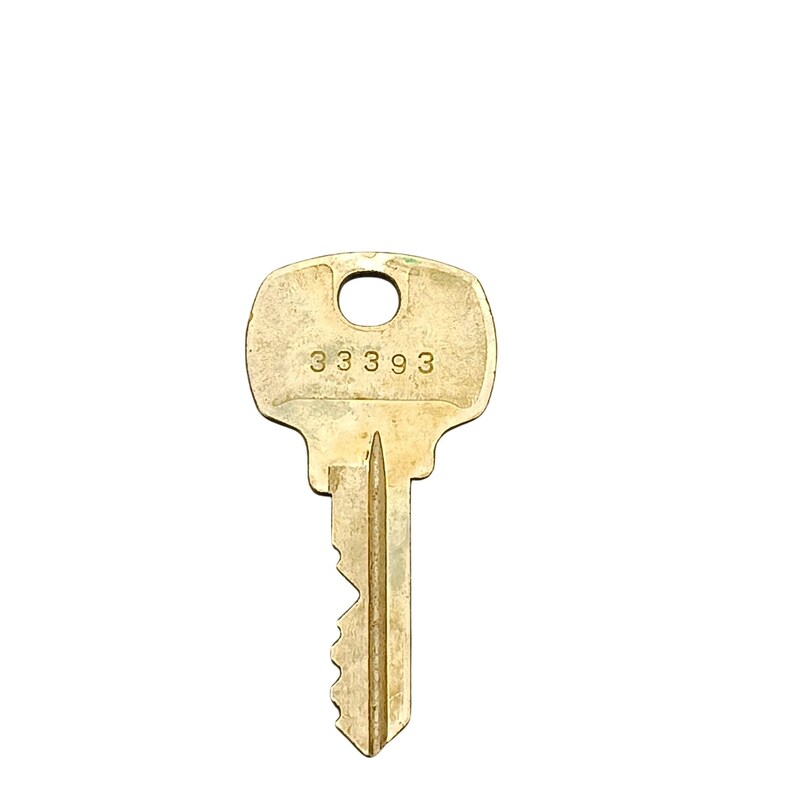 Vintage Master Lock Key Brass Stamped 33393 National Lock Collectible ...